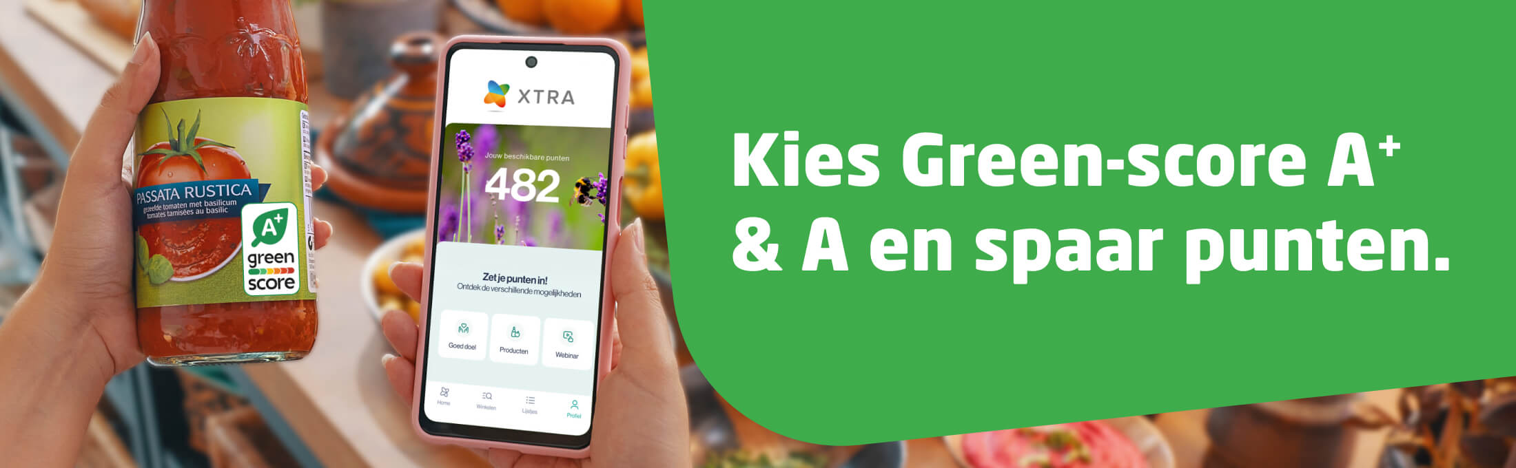 Spaar punten in je Xtra-app met de Green-score | Collect&Go